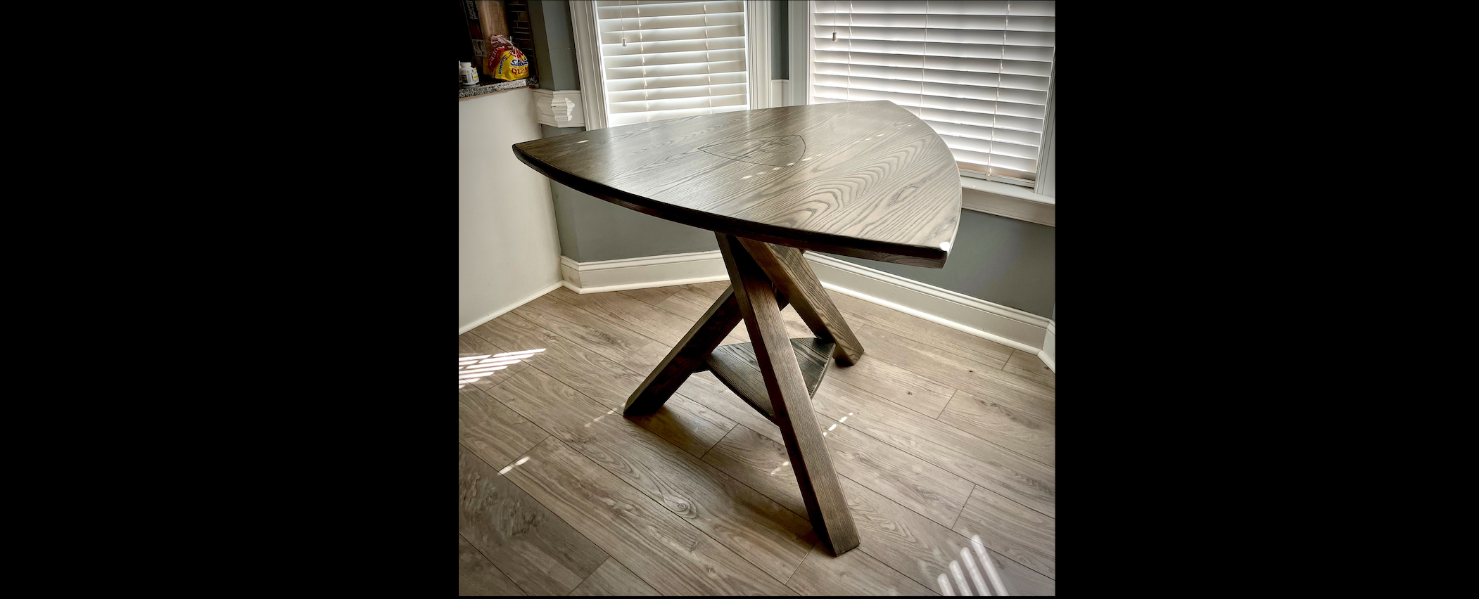 Reuleaux Triangle Table With Spiral Base – QuarterWoodCo